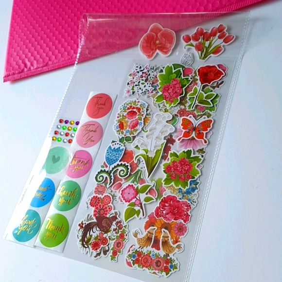 Office | 66 Pcs Flower Design Stickers | Poshmark